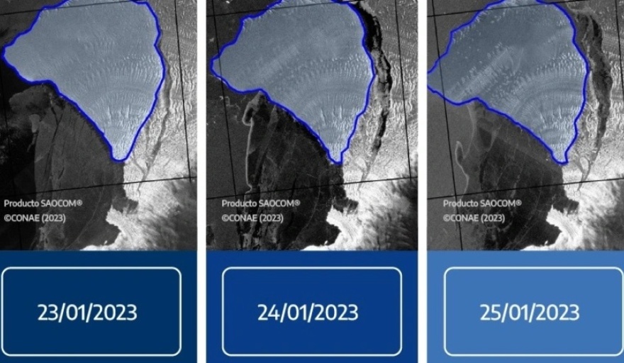 Satélites de Invap registran el viaje del témpano de 60 kilómetros que ...